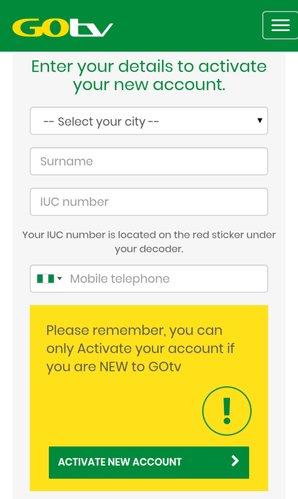 How To Activate Your GOtv Decoder – Complete Guide. – Nyscinfo