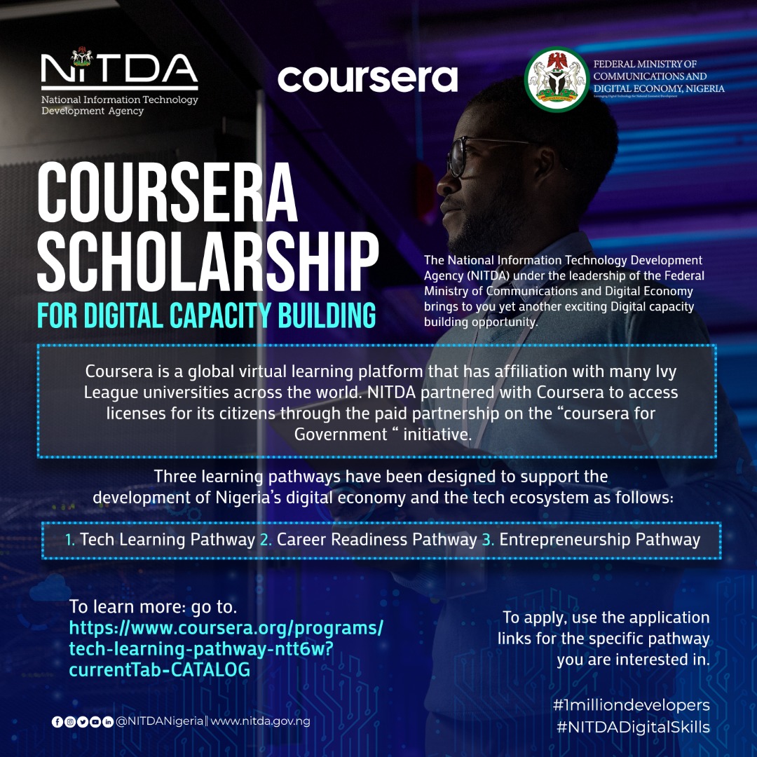 FG Coursera Scholarship For Digital Capacity Building 2022/2023